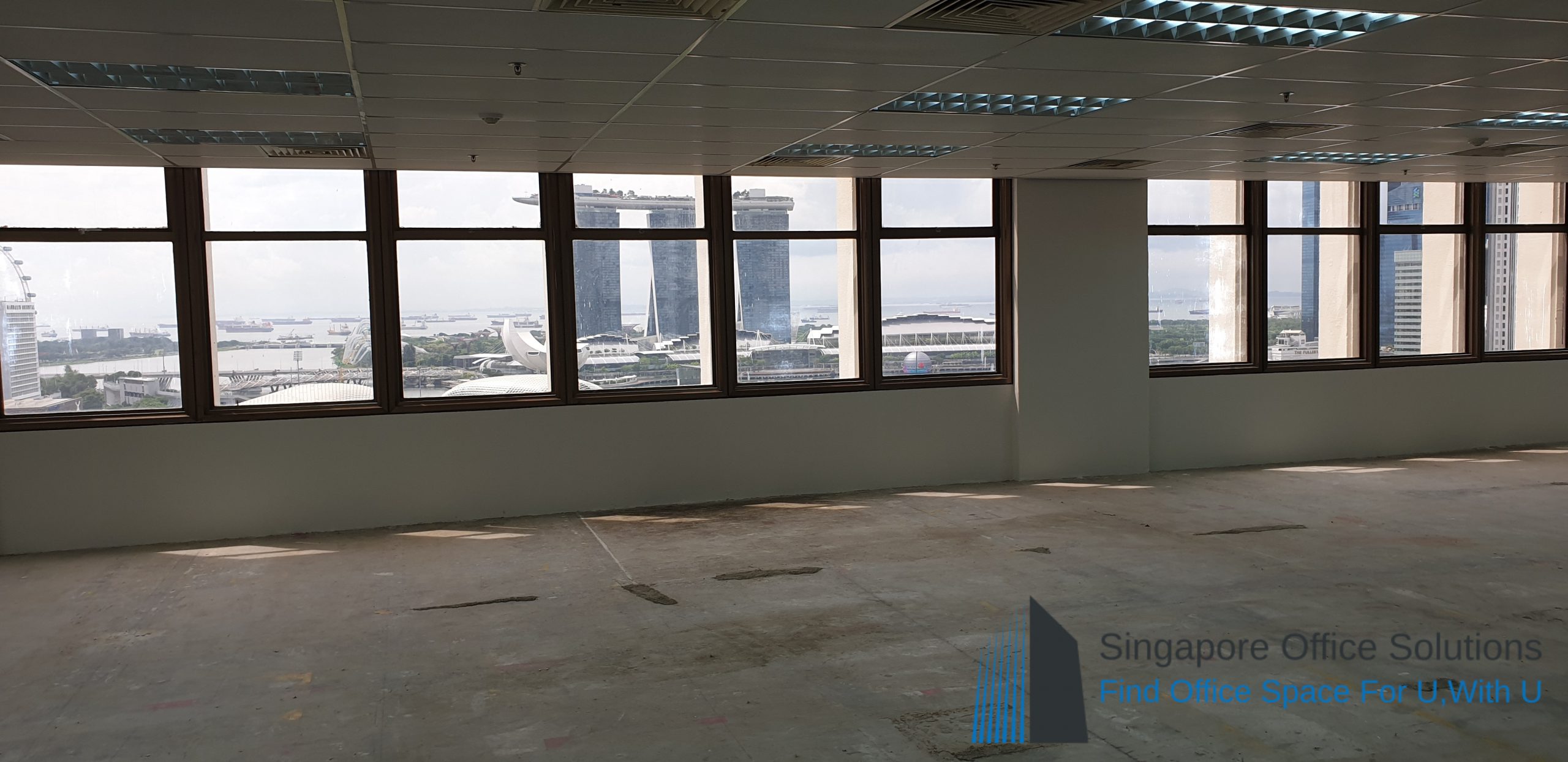 Office Space near MRT With Lobby Frontage and Panoramic MBS and Sea ...