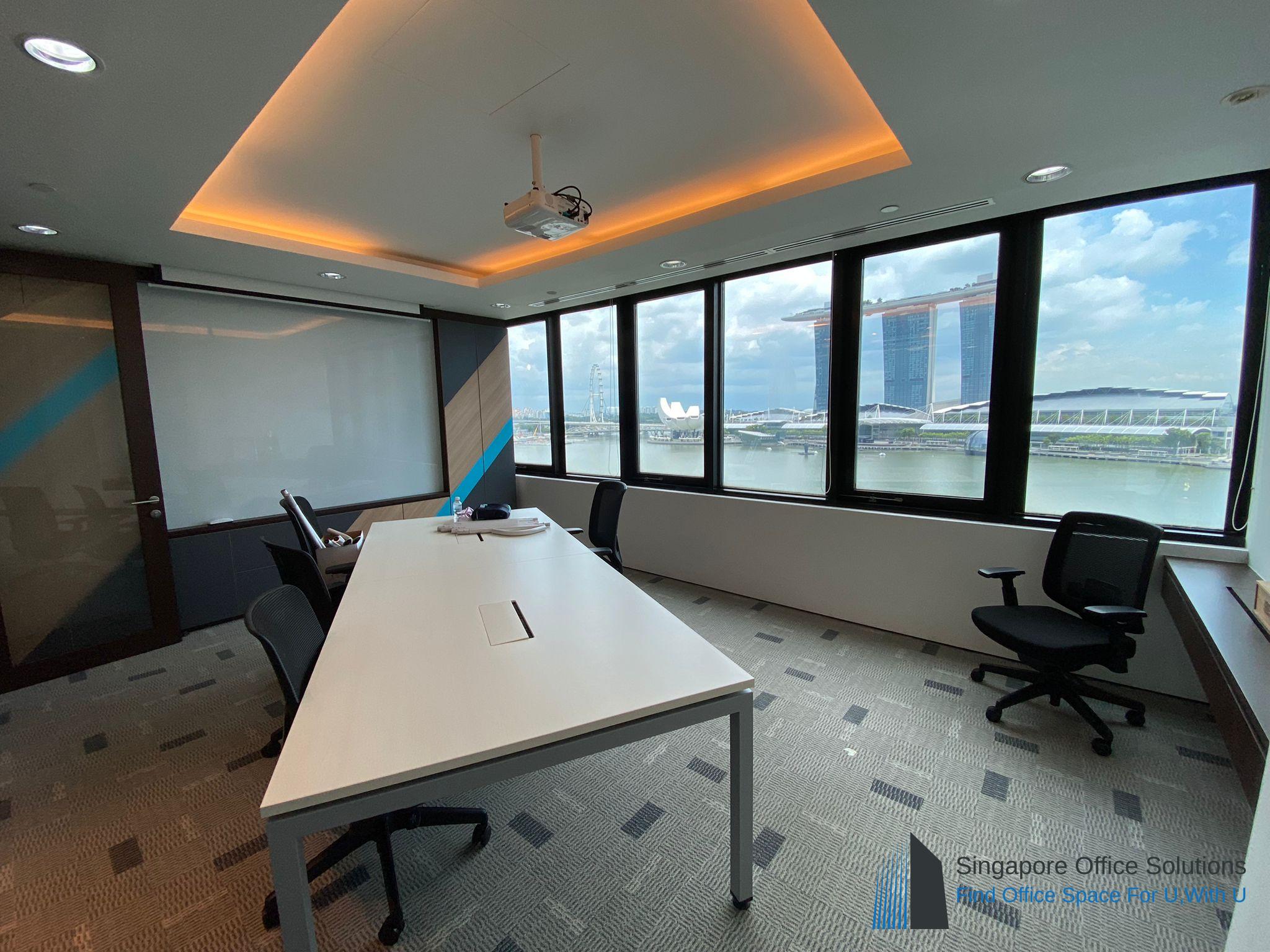 Fitted Office With MBS View at Raffle Place - Singapore Office Rental
